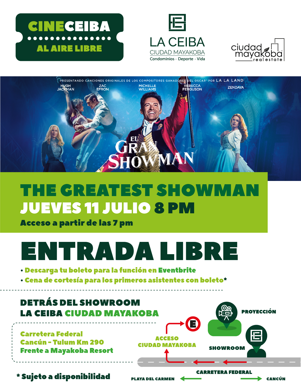 CINE CEIBA presenta «The Greatest Showman» – Wizard Riviera Maya